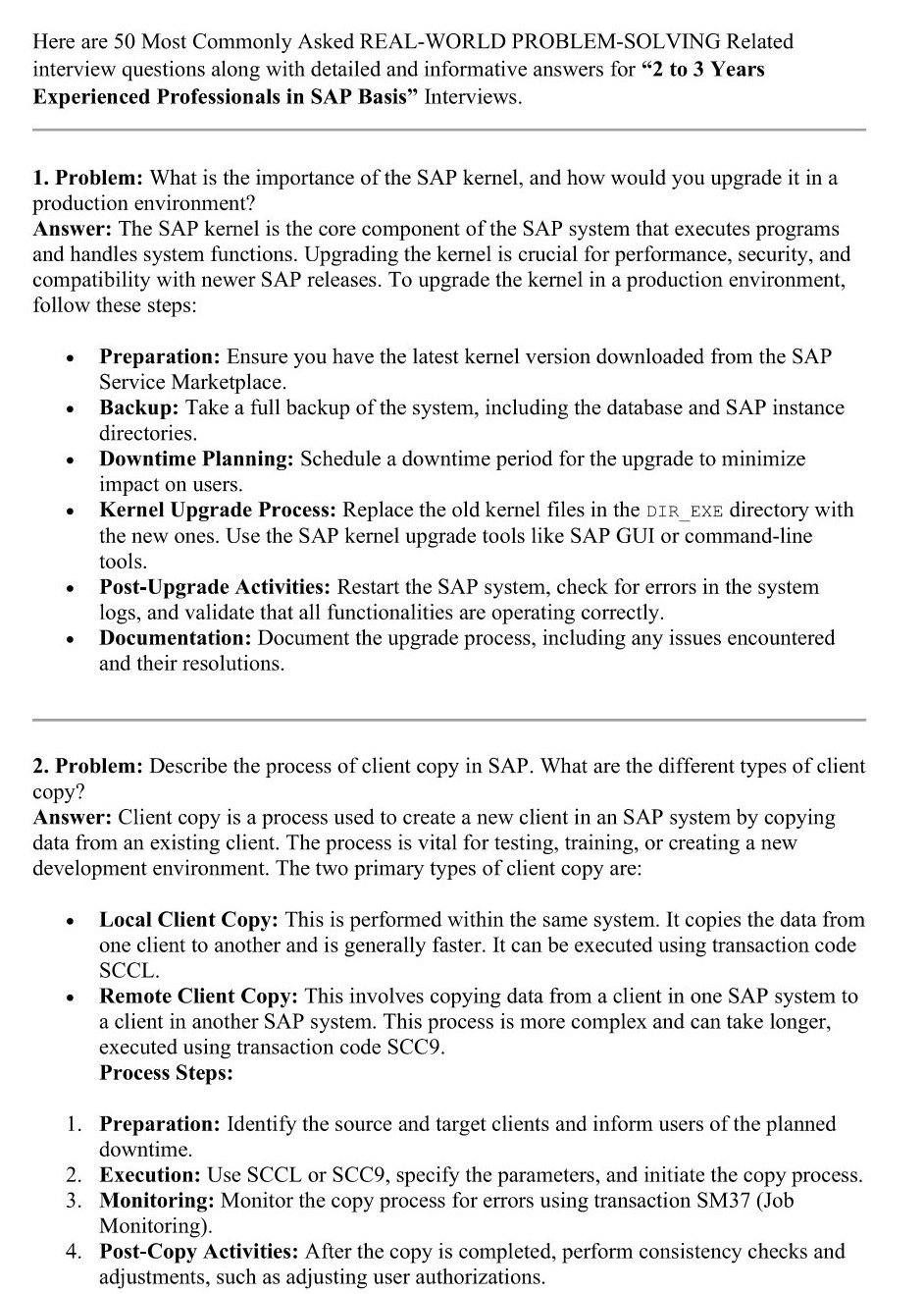 8 PDFs of ALL Types of Most Asked Interview Q&A (Scenario-Based ...