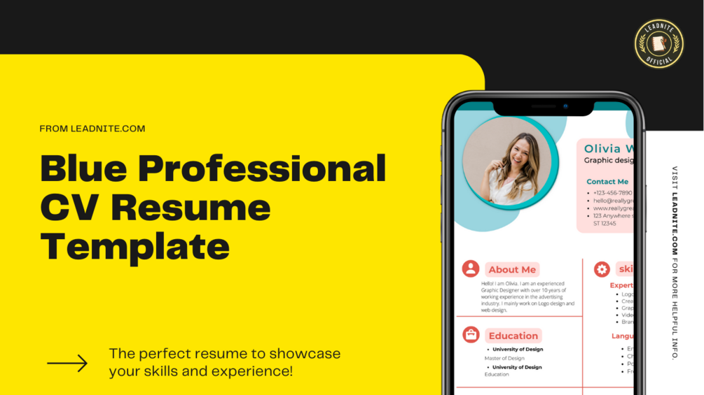 Blue Professional CV Resume Template