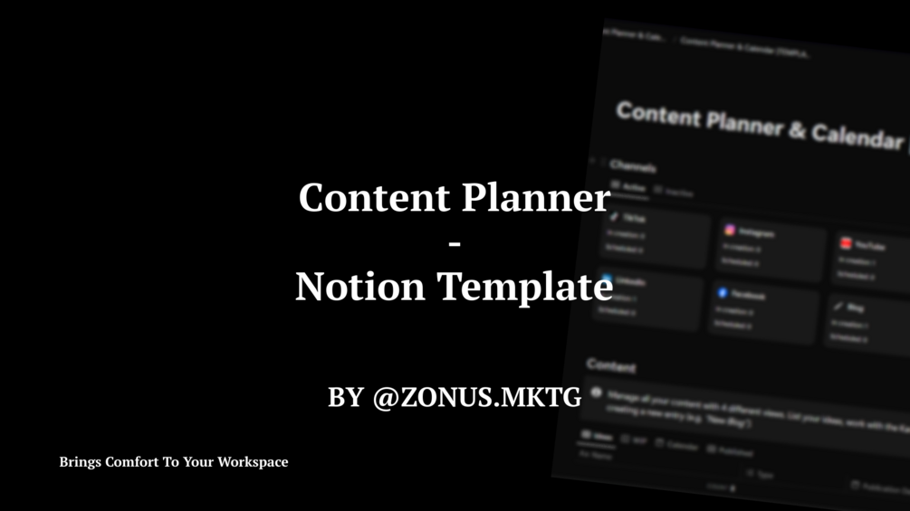 Content Planner - Notion template