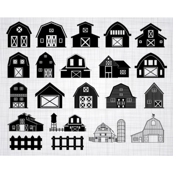 Barn SVG Bundle, Farm Barn SVG, Barn Clipart, Barn Cut Files For ...