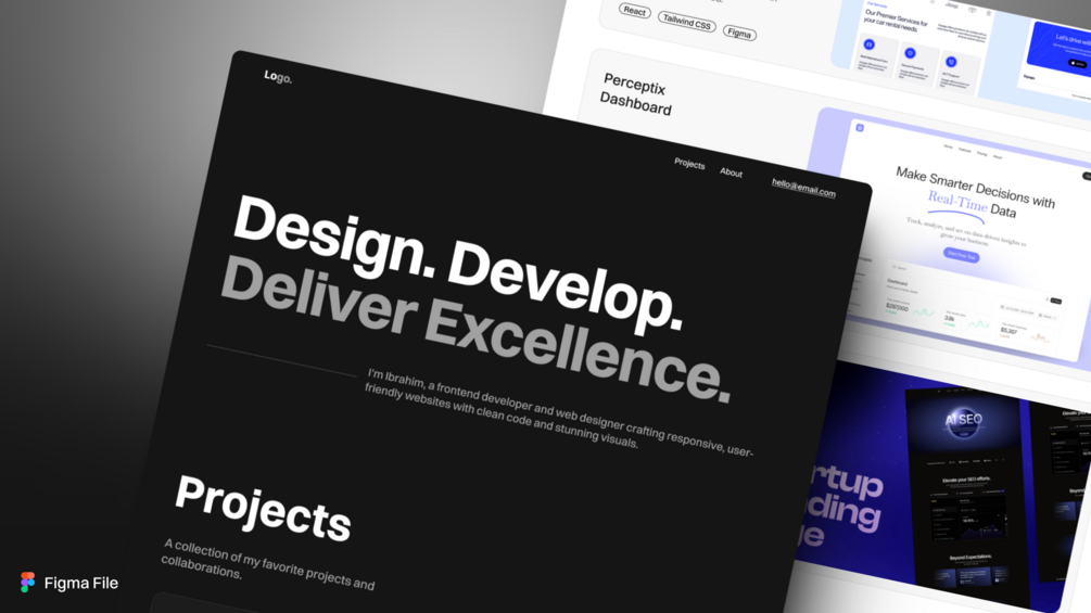 Minimalist Personal Portfolio Template for Figma