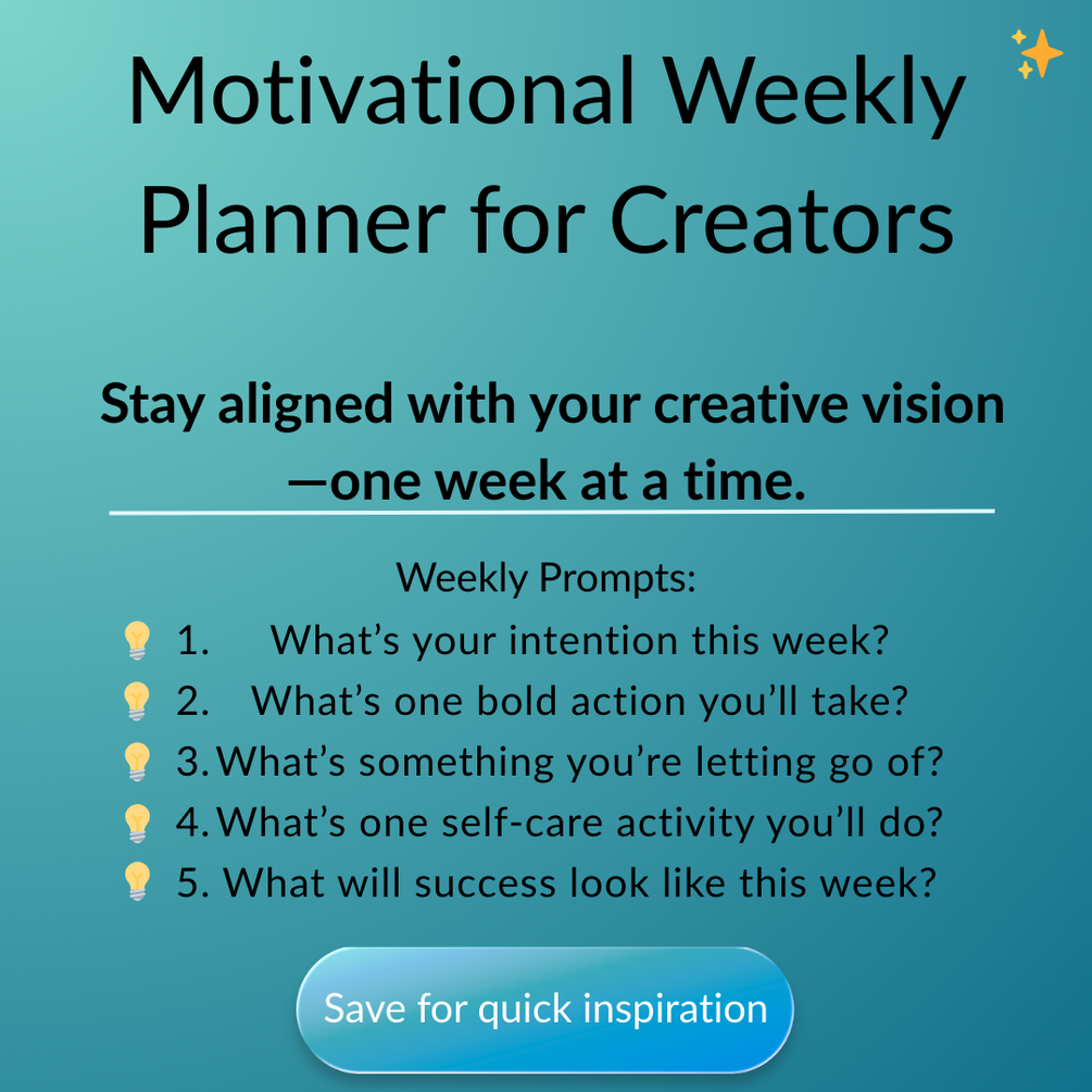 Motivational Weekly Planner for Creators