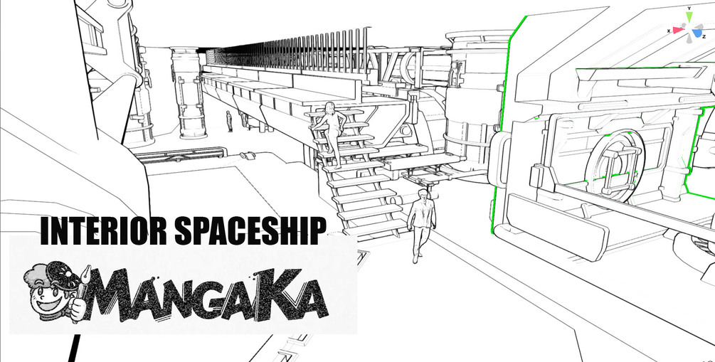 Spaceship made in the MangaKa App