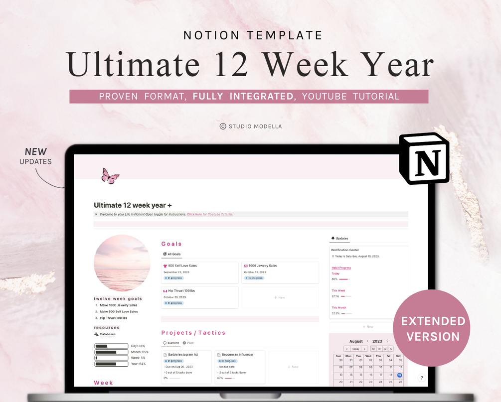 Ultimate 12 Week Year Notion Template