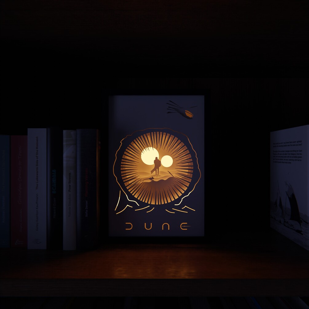Dune SHAI HULUD Inspired by Diy Light Box Lamp Template (3) - PDF, SVG ...