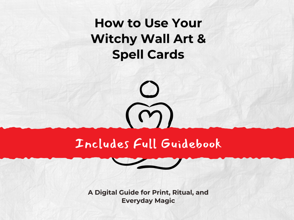 Printable Witchy Wall Art and Spell Cards Set for Rituals, Meditation ...