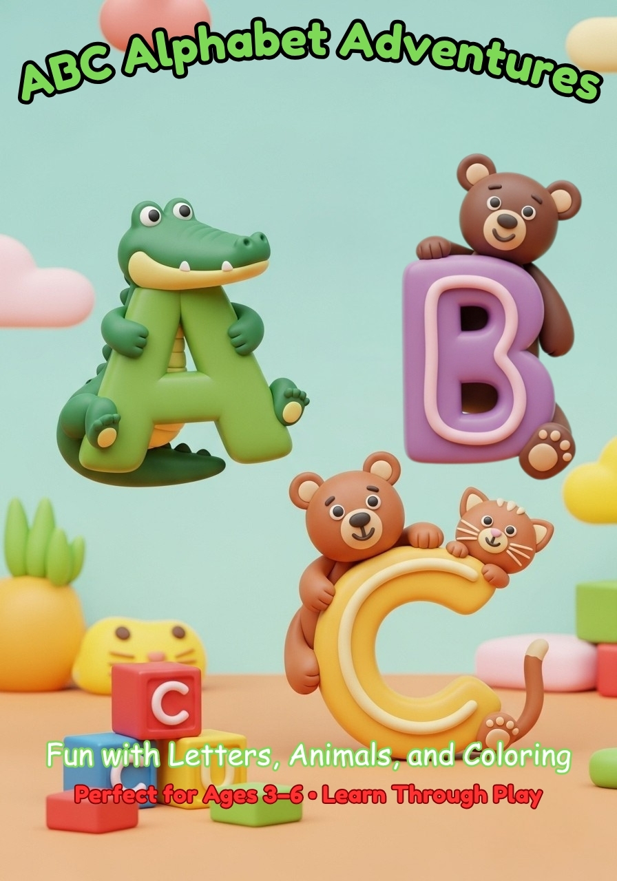 ABC Alphabet Adventures – A Fun Learning & Coloring Book for Ages 3–6