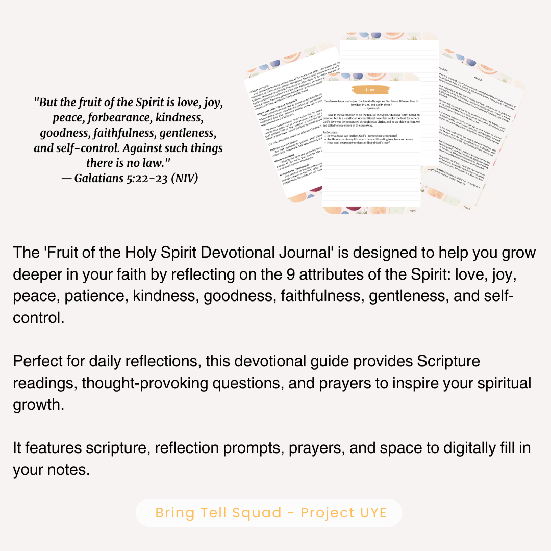 Fruit of the Holy Spirit Devotional Journal
