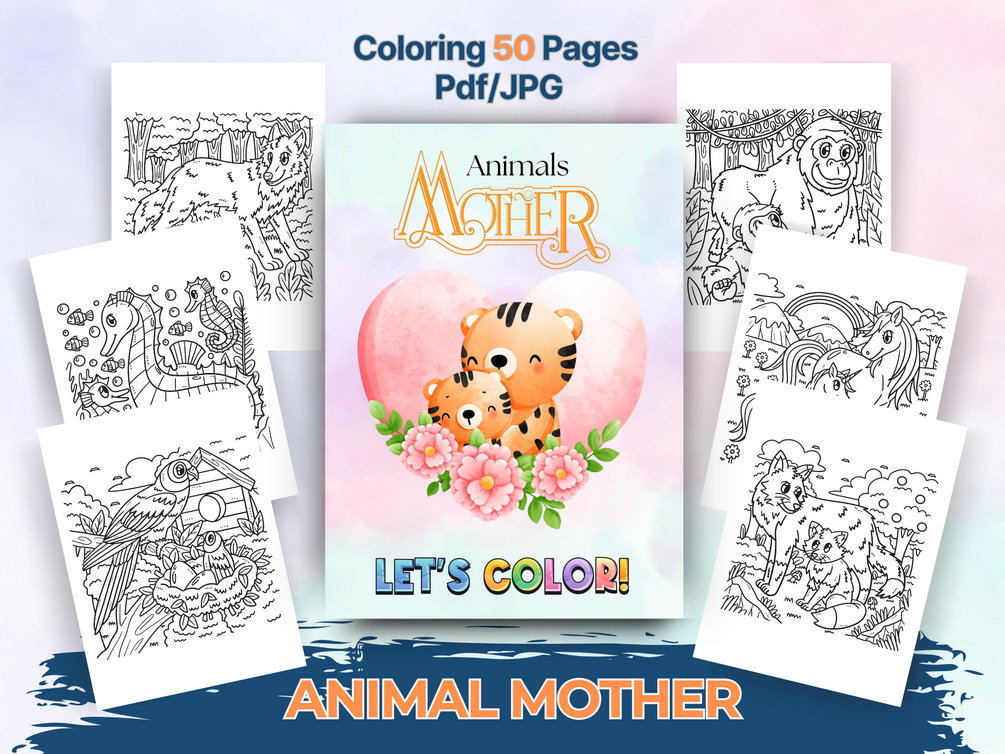 Animal Mother's Day Moment (50 Pages) | Heartwarming Animal Moments: 50 ...
