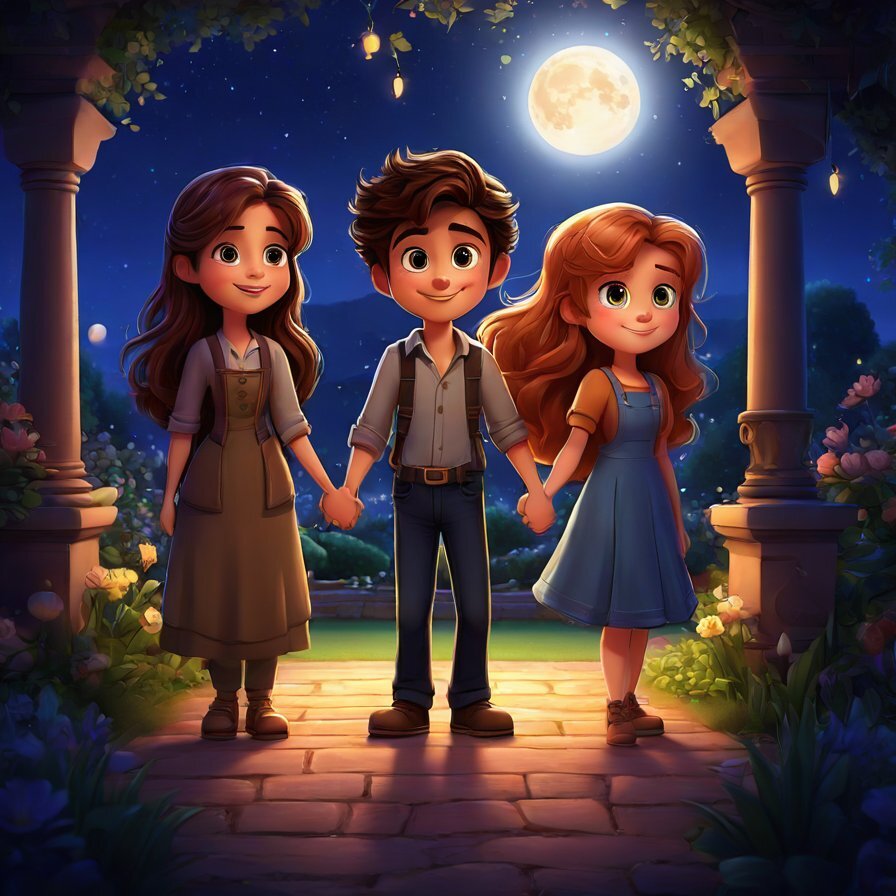 The Mystery of the Moonlit Garden - story book for kids