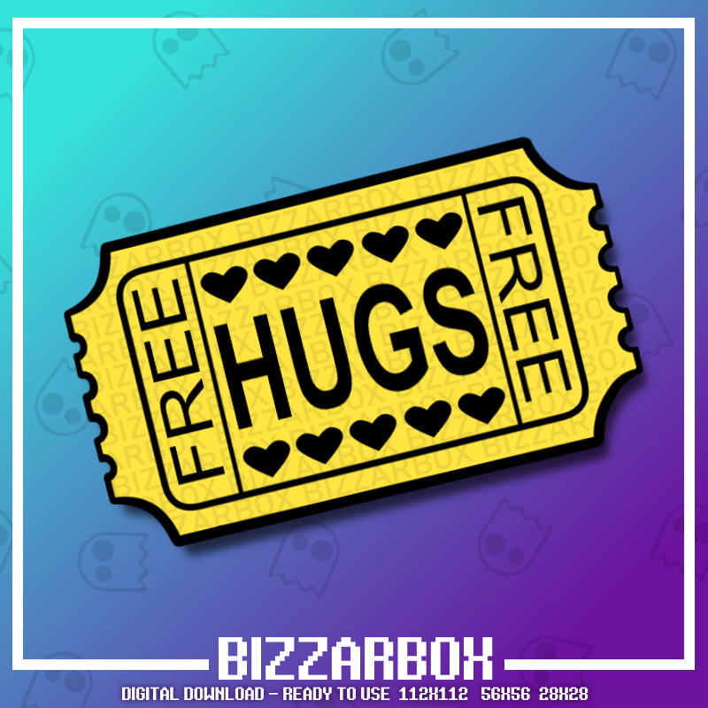 Streamer Emote: Free Hugs Ticket