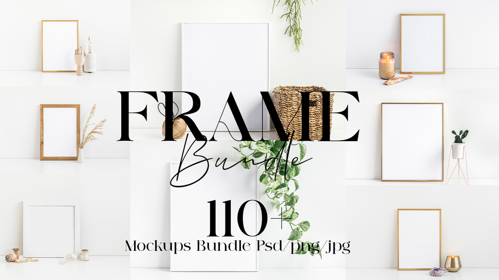 Frame Mockup Bundle JPG + PNG + PSD