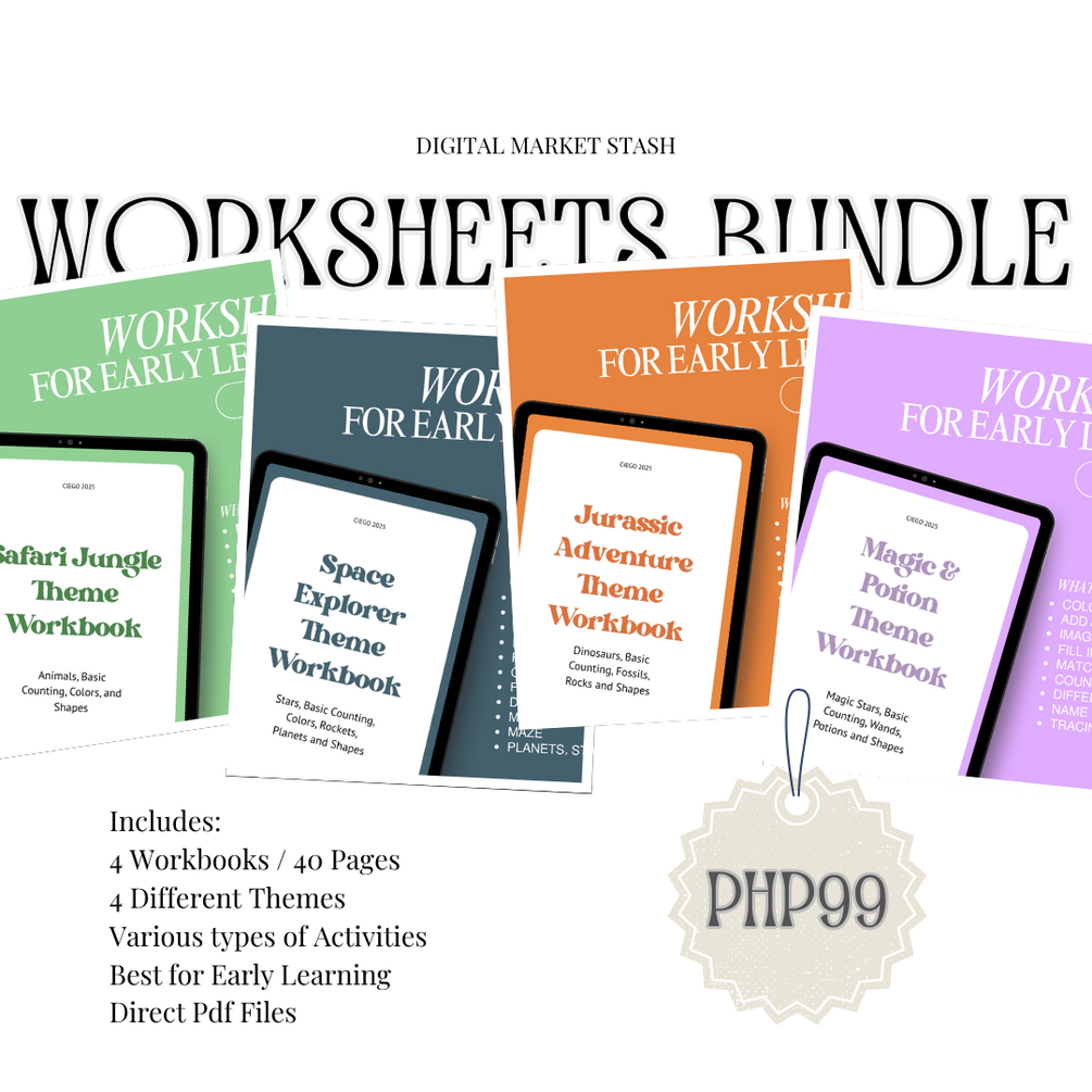Worksheets for Early Learning Bundle