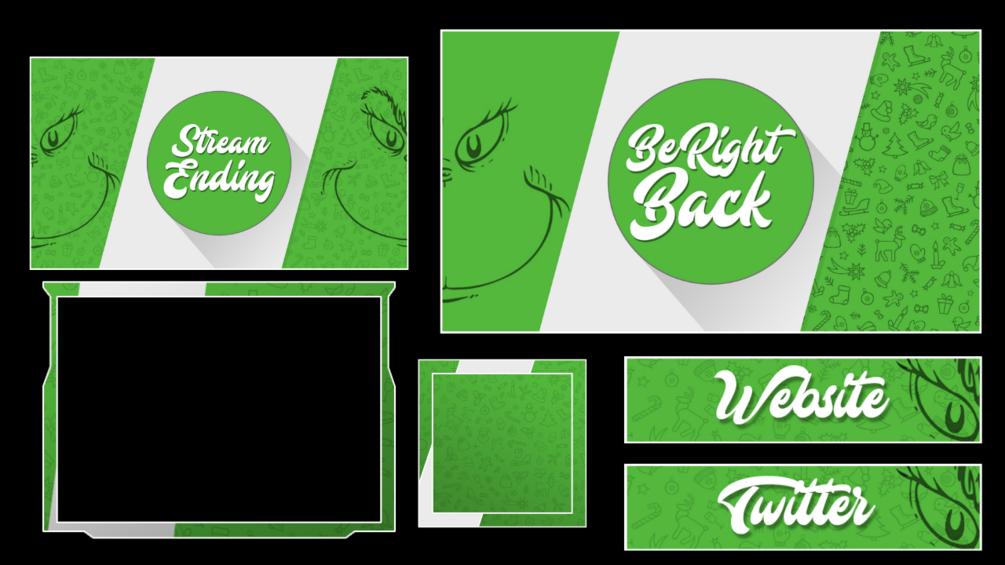 Grinch Xmas Twitch Overlay Pack