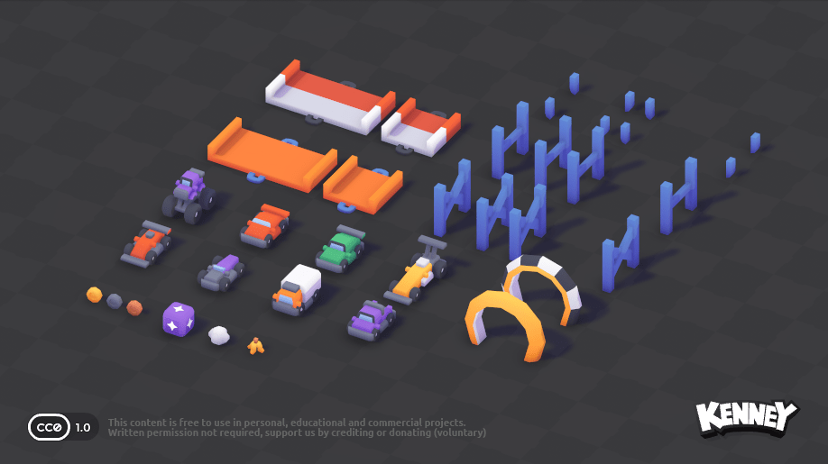 (FREE PRODUCT) Modular Toy Car Kit 3D Model