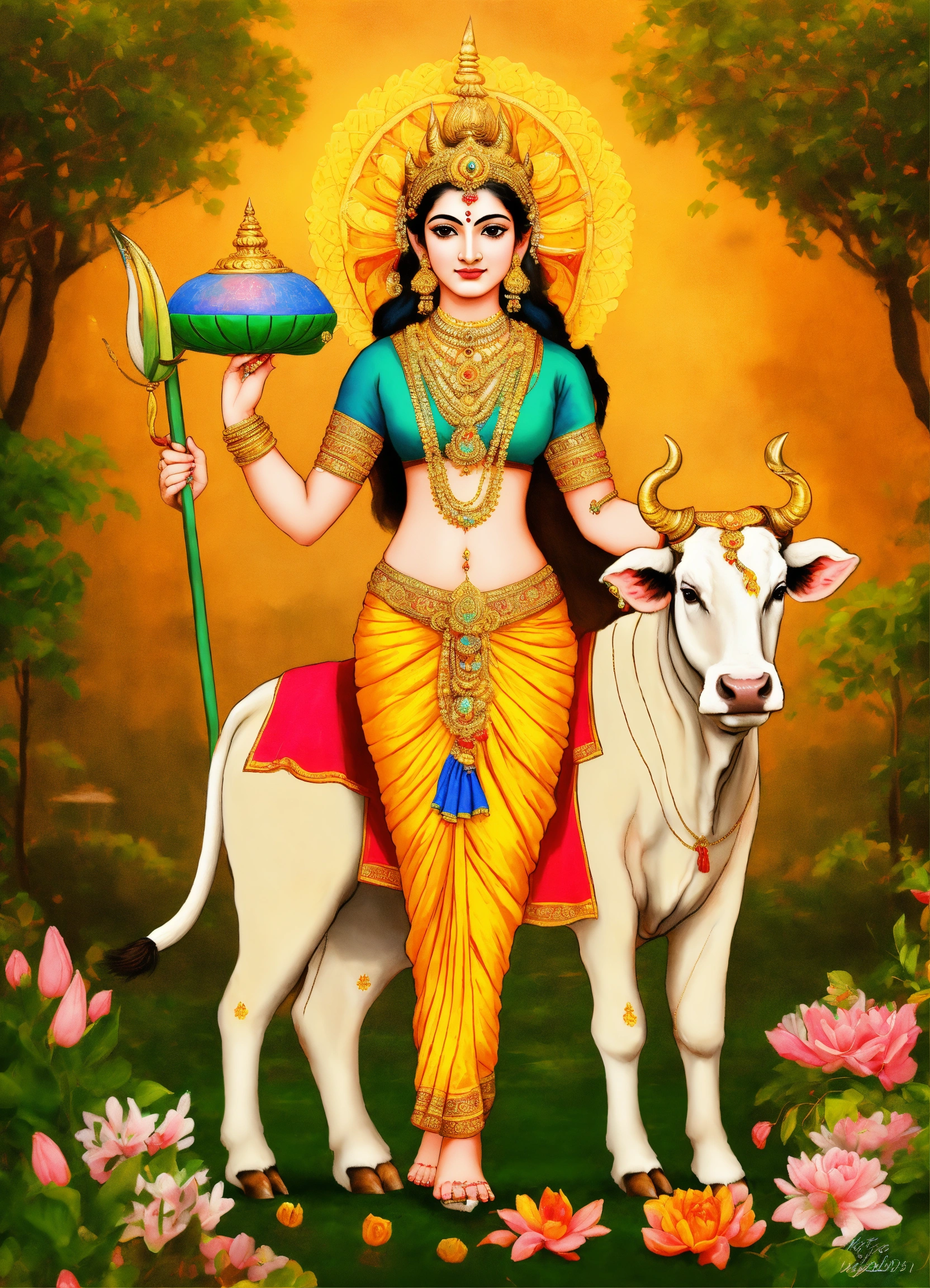 The hindu cow goddess kamadhenu