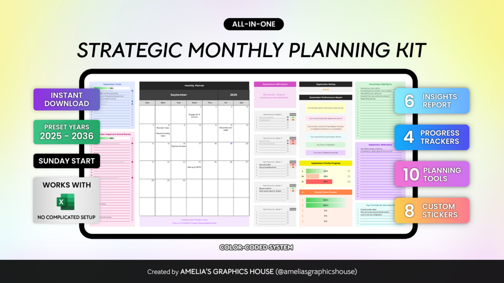 Strategic Monthly Planning Kit