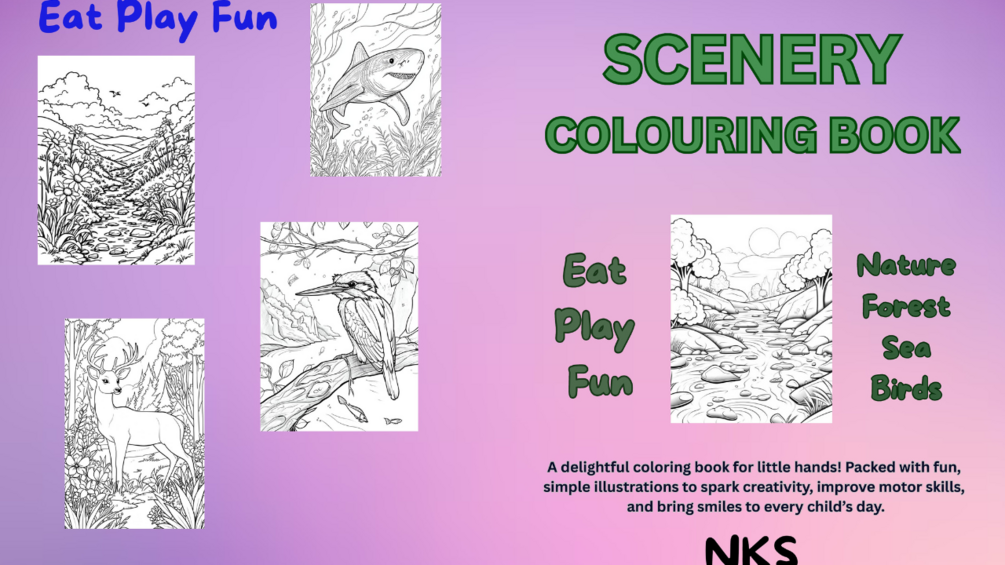 Scenery Colouring Book