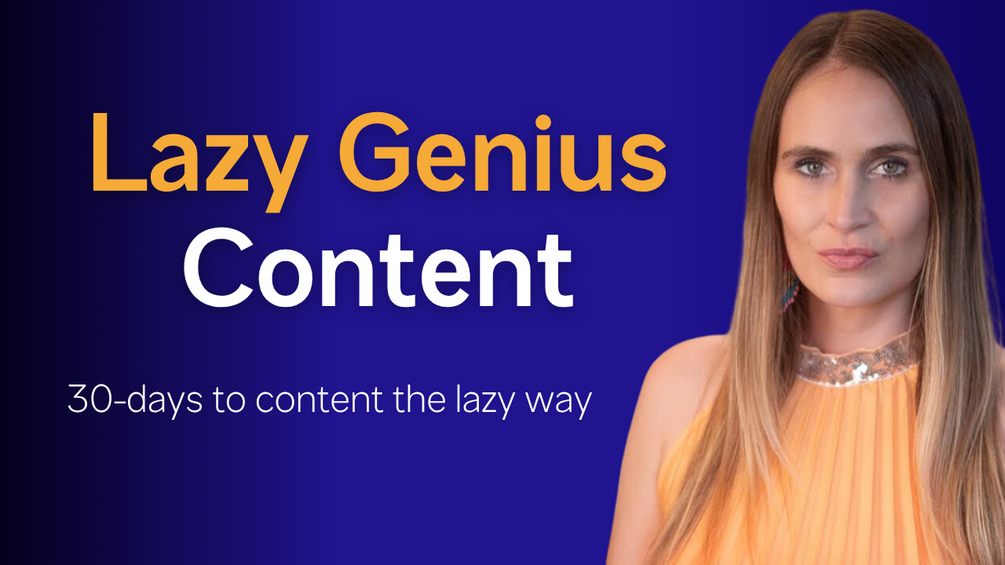 The Lazy Genius: 30-Day Content Plan