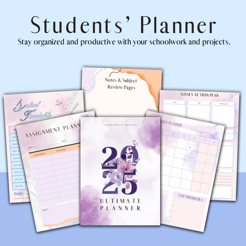 cielocraftsdigital-2025 Ultimate Student Planner