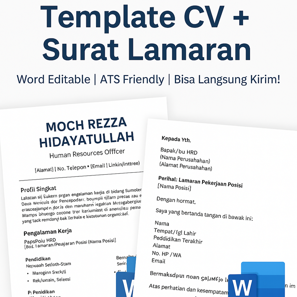 Template CV & Surat Lamaran Word (Editable)