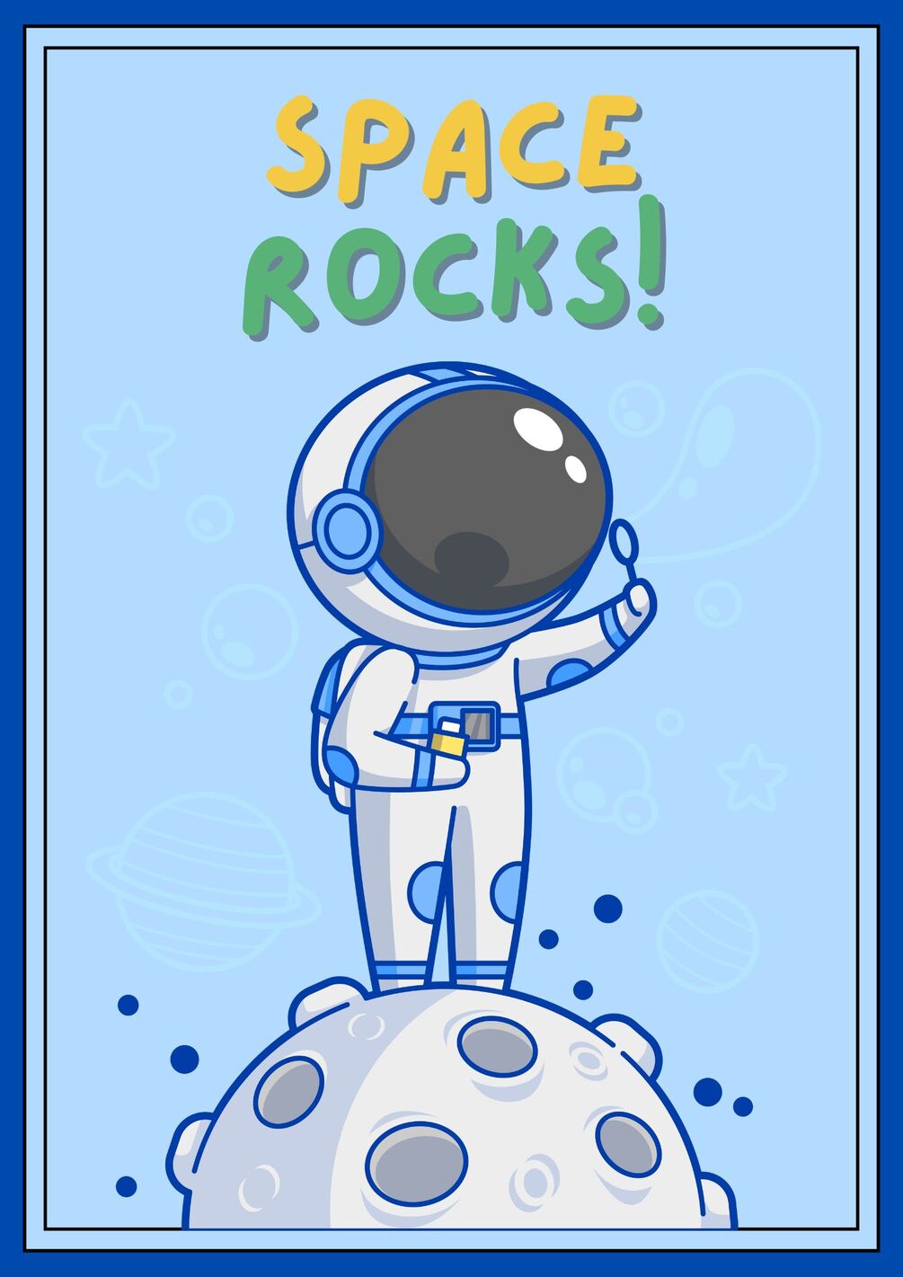 Space Rocks - Coloring book - Tablet Friendly & Printable