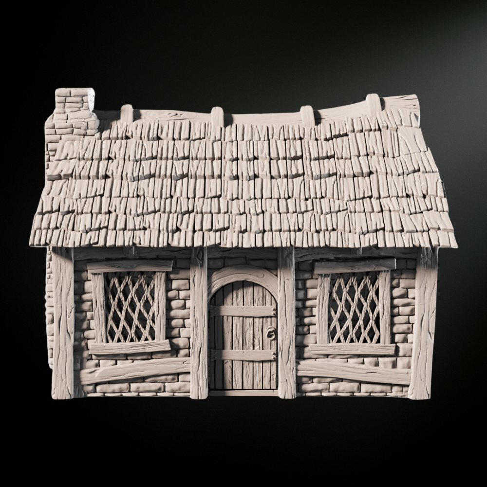 Medieval Fantasy Cottage House I STL - 3D Printable Terrain, Wargaming ...