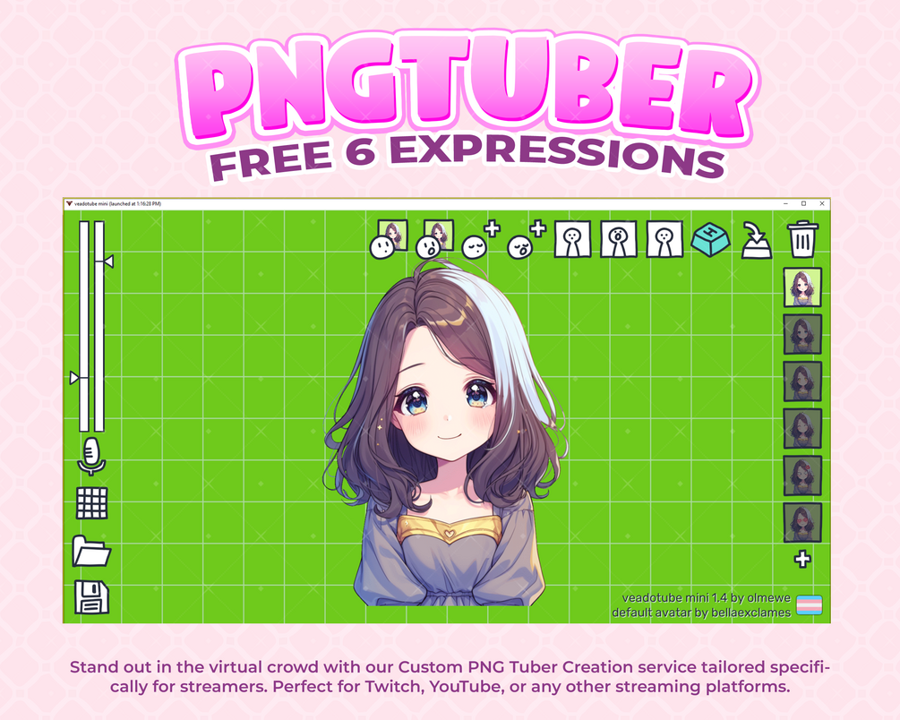 PNG Tuber | Blue Eyes Pngtuber Assets - Bring Happiness to Your ...
