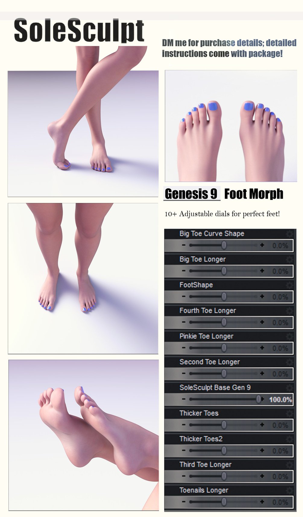 SoleSculpt - Daz3D Genesis 9 Foot Morph