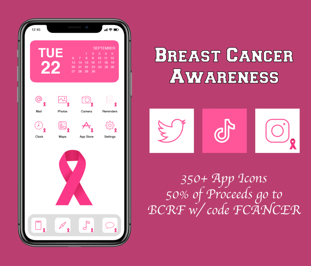 Breast Cancer Awareness App Icons