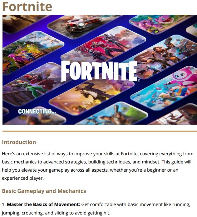 Fortnite - Skill and Improvement Guide and Tips