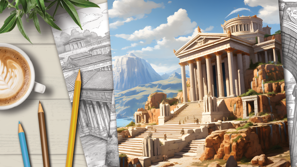 Ancient Rome Digital Colouring Book