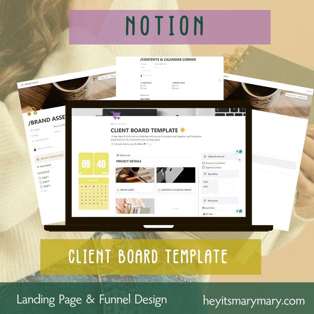 NOTION TEMPLATE CLIENT BOARD