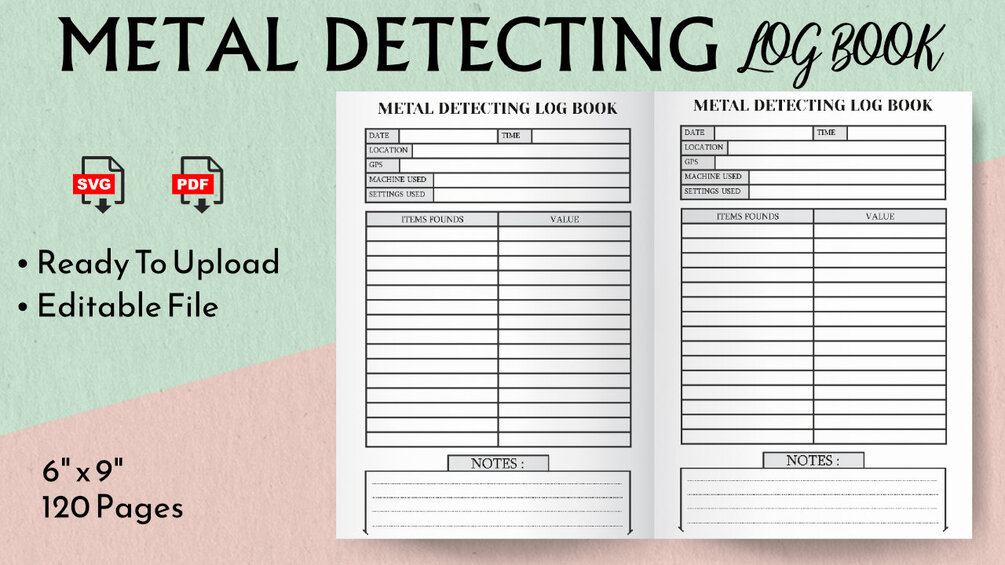 Metal Detecting Log Book