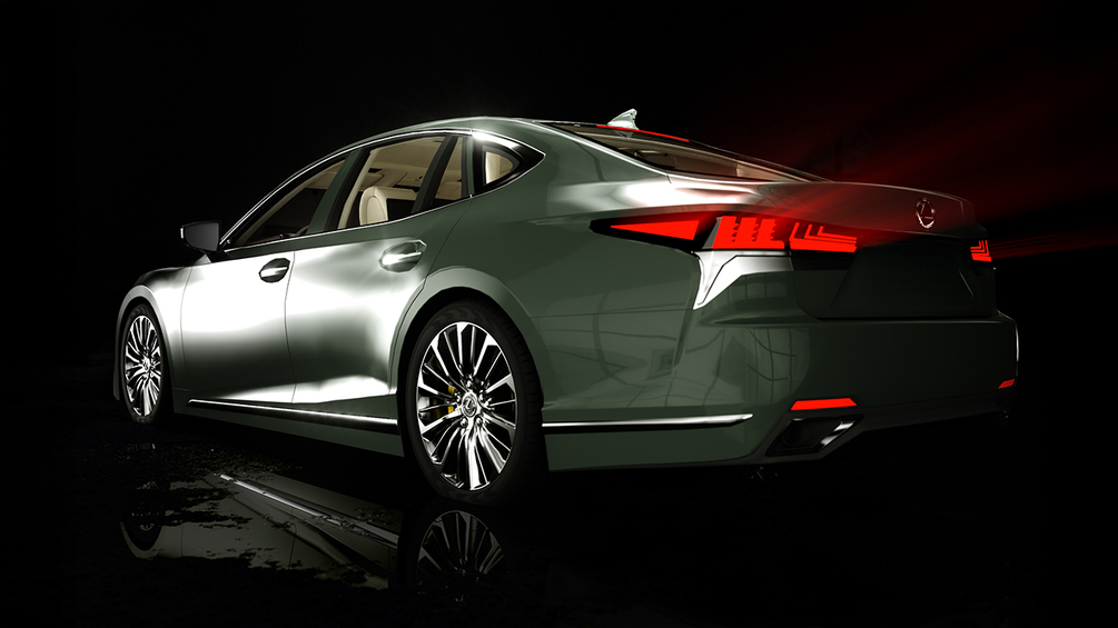 C4D RedShift Scene: example 01 of automotive visualization