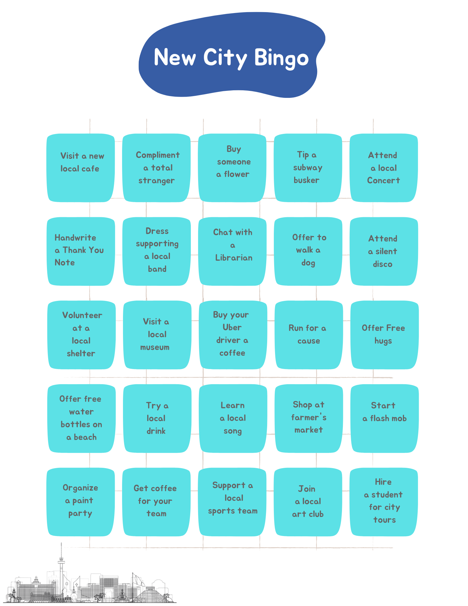 New City Friends Bingo