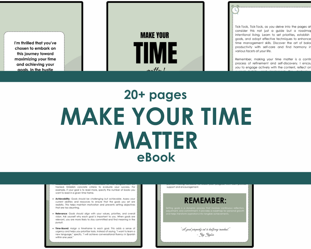 MAKE YOUR TIME MATTER | EBOOK