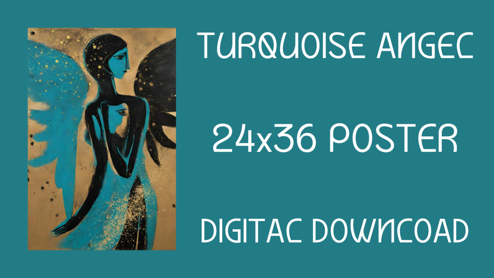 TURQUOISE ANGEL 24x36 POSTER