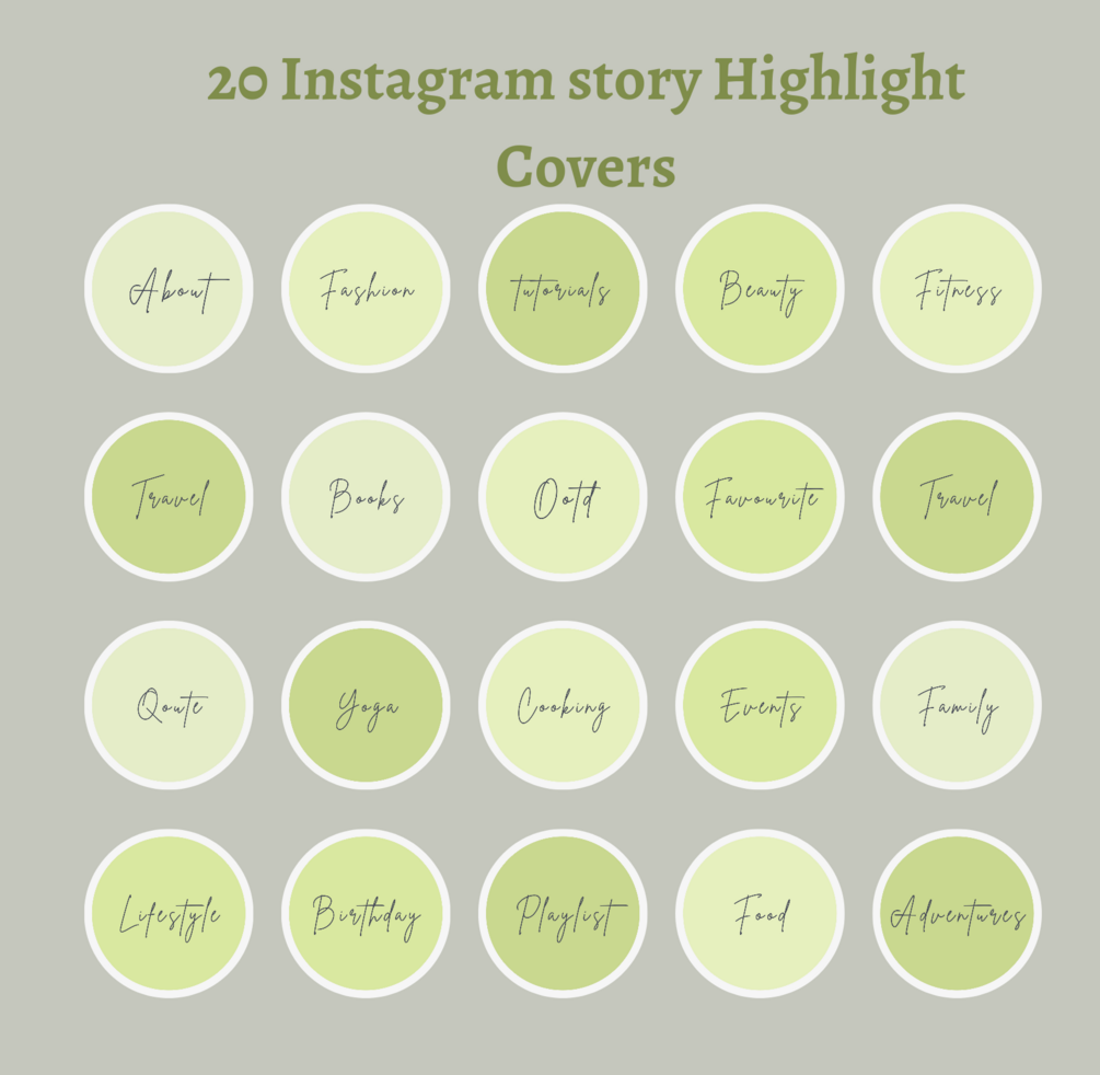 20 Lime Instagram Story Highlight Covers