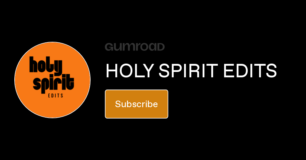 HOLY SPIRIT EDITS