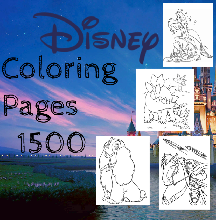 1500 Kid's Disney Cartoon Coloring Pages | Printable Coloring Book | E-Book