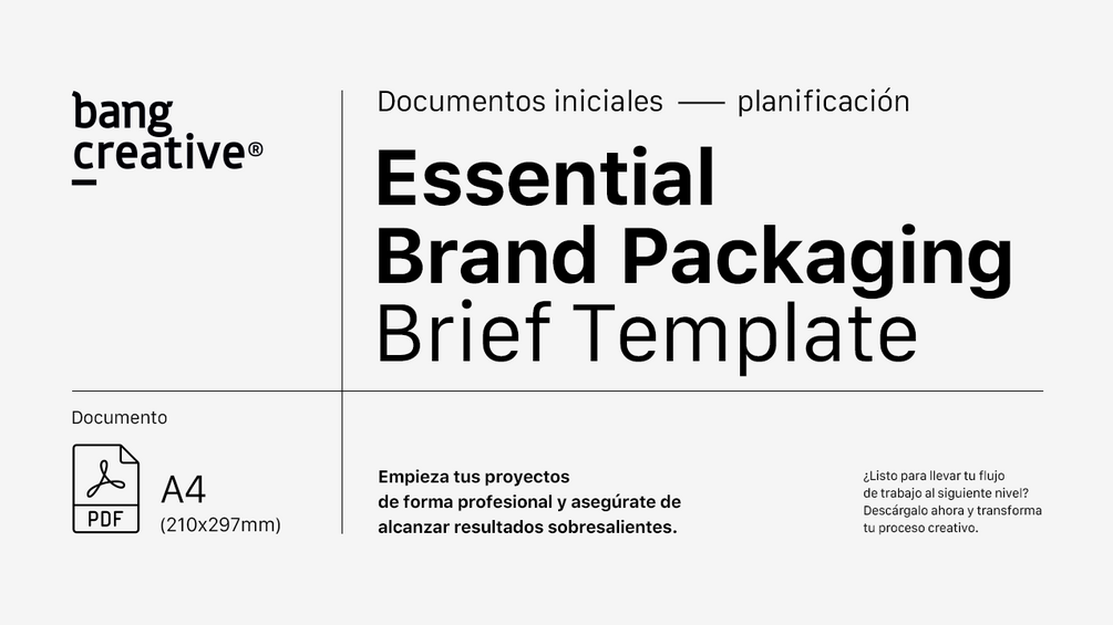 Essential Brand Packaging Brief Template