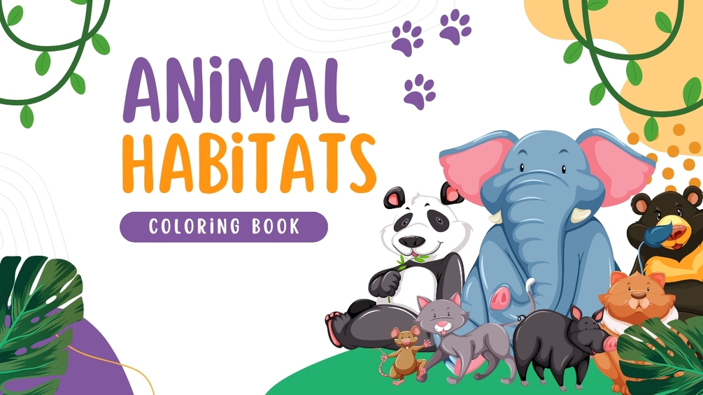Animal Habitats Coloring Book