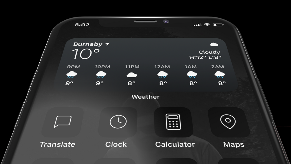iOS 14 Smart Dark Icon Set