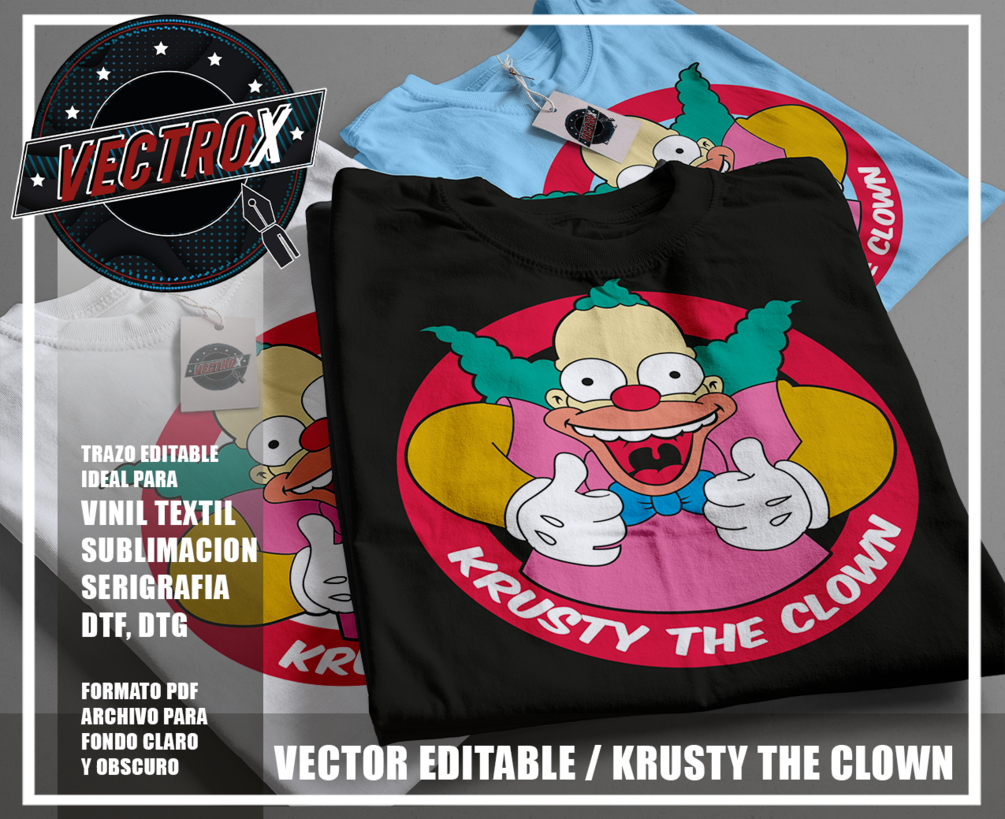 Vector Editable - Krusty The Clown