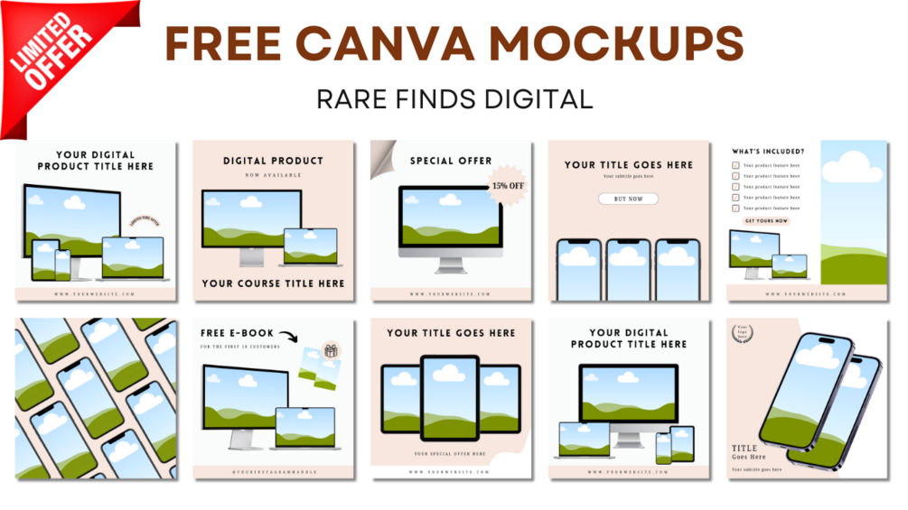 10+ FREE Canva Mockup Template Bundle