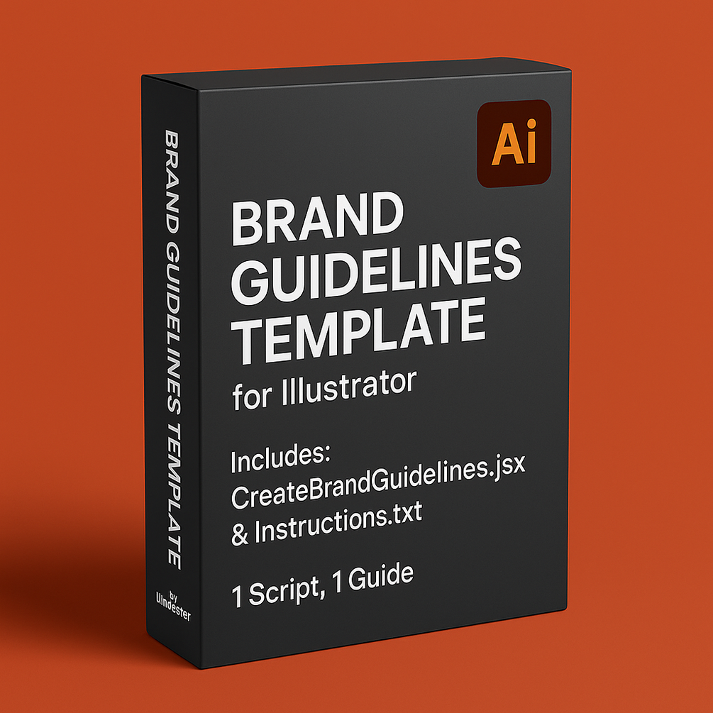 Brand Guidelines Template for Adobe Illustrator – Automated 10-Artboard ...