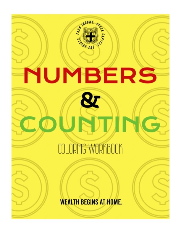 Numbers & Counting Workbook - Printable Instant Download PDF Coloring Pages
