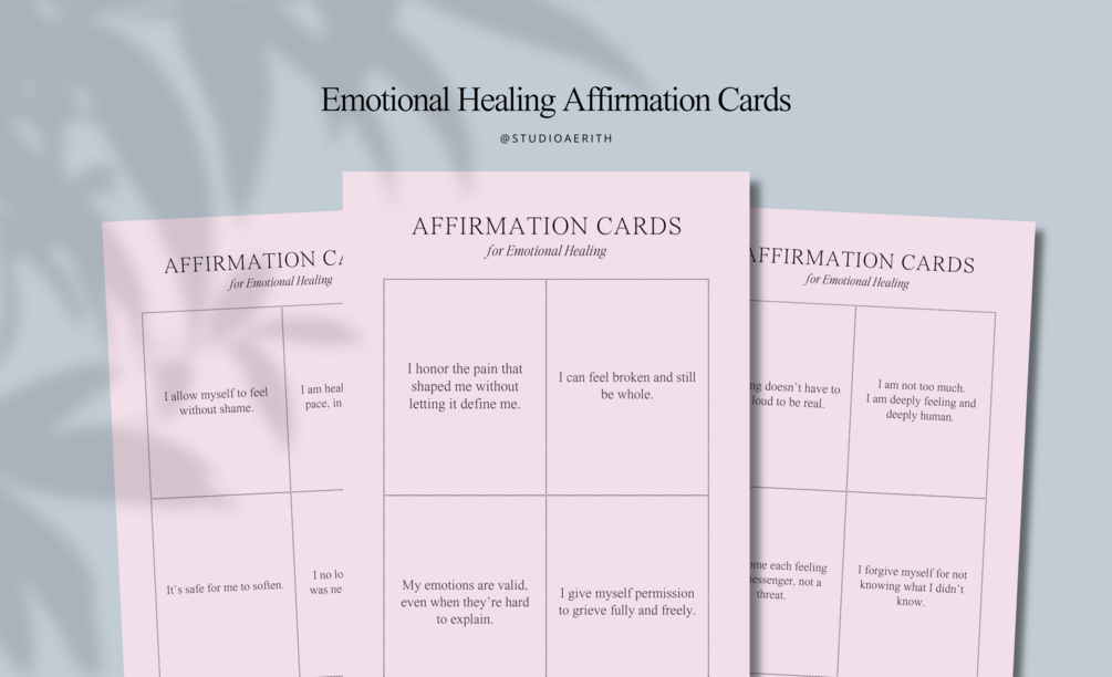 Emotional Healing Affirmation Cards