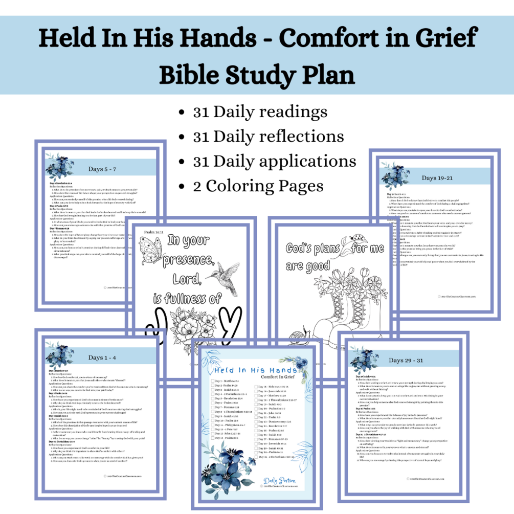 Bible Study - Held In His Hands (Comfort In Grief)